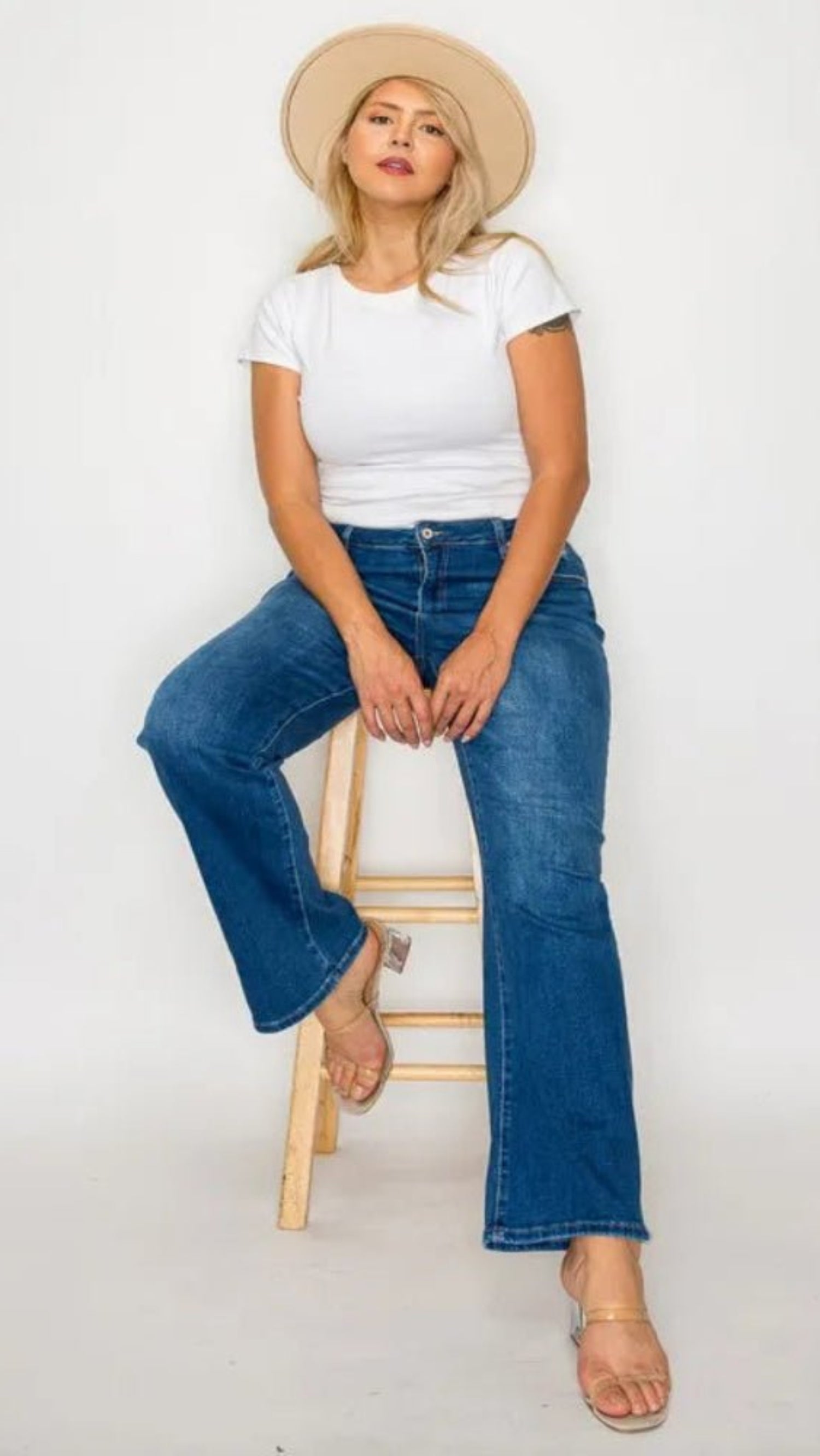 Full Size Cat's Whiskers High Rise Straight Jeans Deb Shops